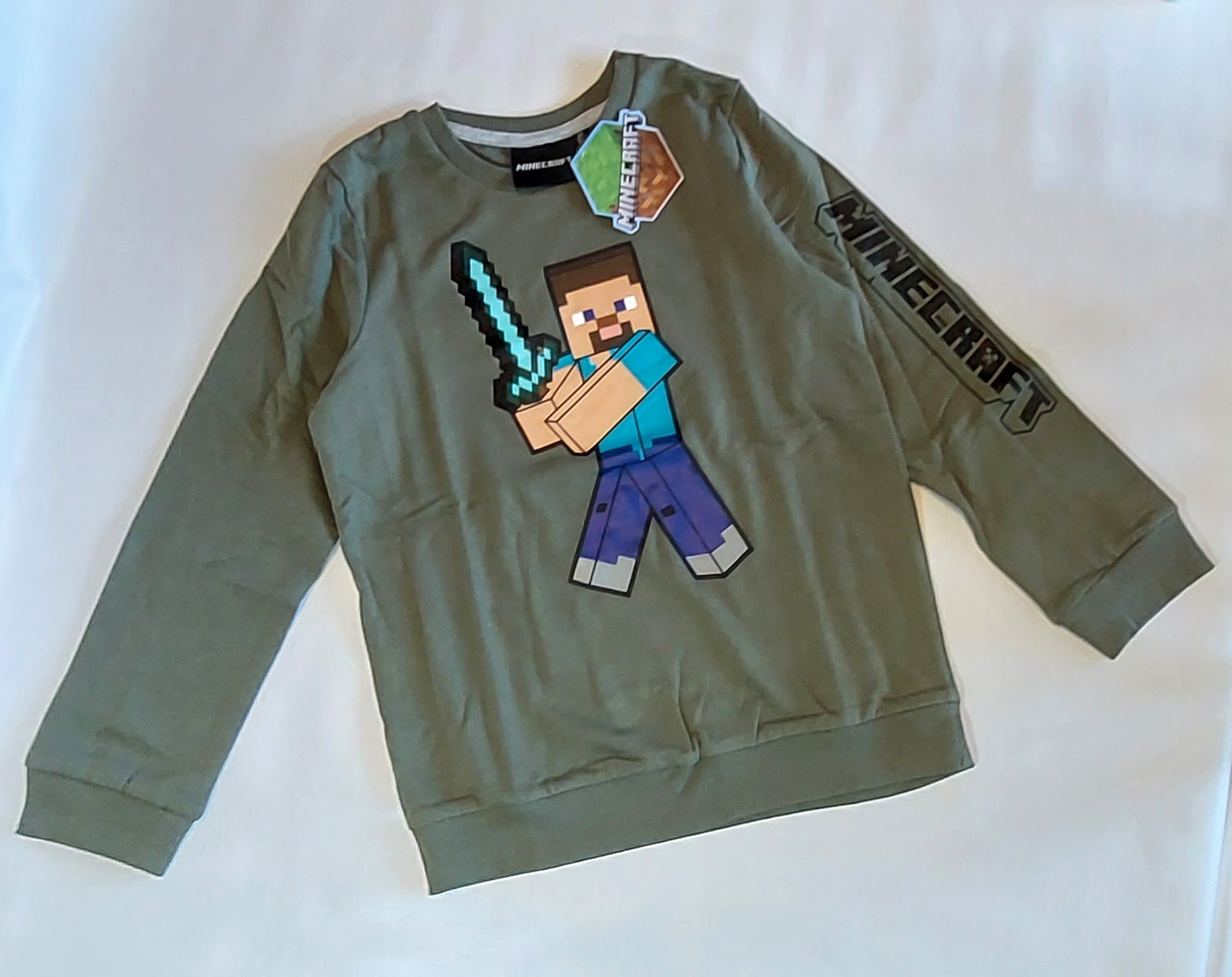 Minecraft Steve Sweatshirt » Minegadgets - Dit spil, din verden.